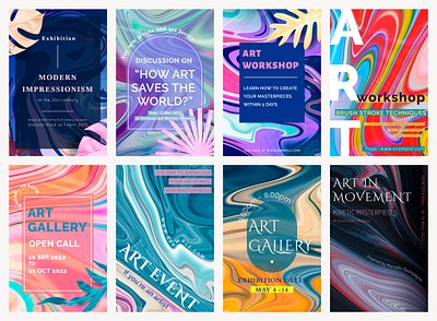 Alcohol ink editable template psd | Premium PSD - rawpixel