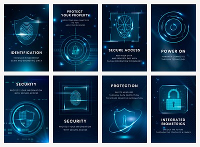 Security technology template vector set | Premium Vector - rawpixel