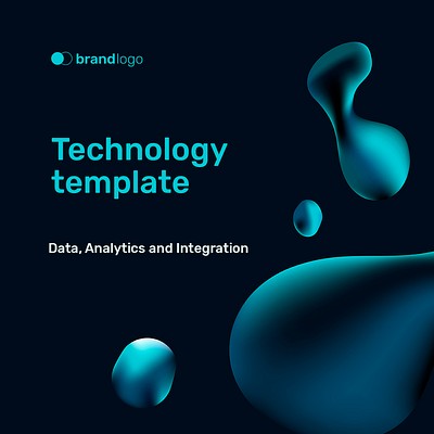 Digital technology editable template vector | Premium Vector Template ...