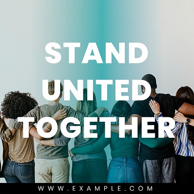 Stand united together social banner | Premium PSD Template - rawpixel