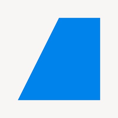Abstract geometric shape, blue trapezium | Free Vector - rawpixel