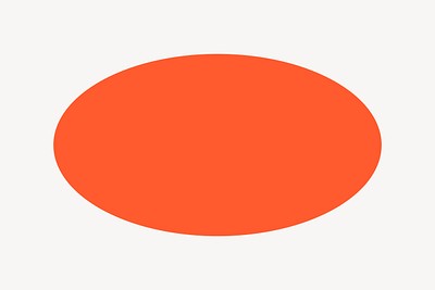 Orange ellipse png sticker, flat | Premium PNG - rawpixel