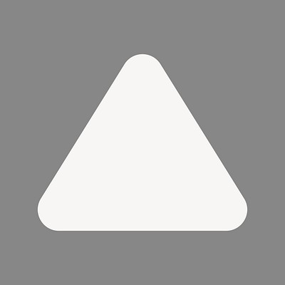 White triangle sticker, flat geometric | Free Vector - rawpixel