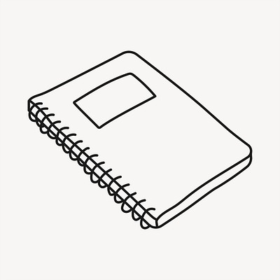 Student notebook clipart, stationery line | Premium Vector Illustration ...