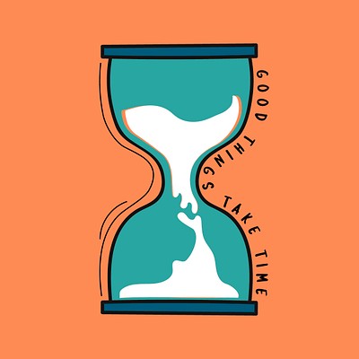 Hand drawn hourglass good things | Premium Vector Illustration - rawpixel