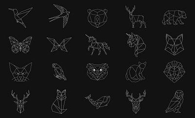 Set of animal linear illustrations | Premium Vector - rawpixel