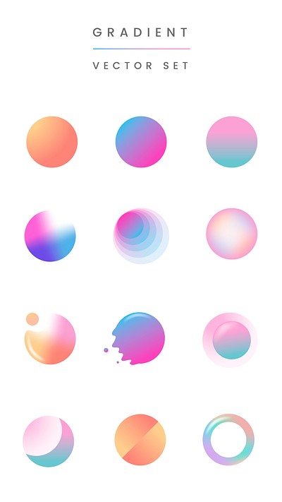 Colorful gradient badge vector set | Premium Vector - rawpixel