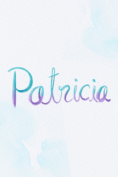 Patricia name hand lettering psd | Free PSD - rawpixel