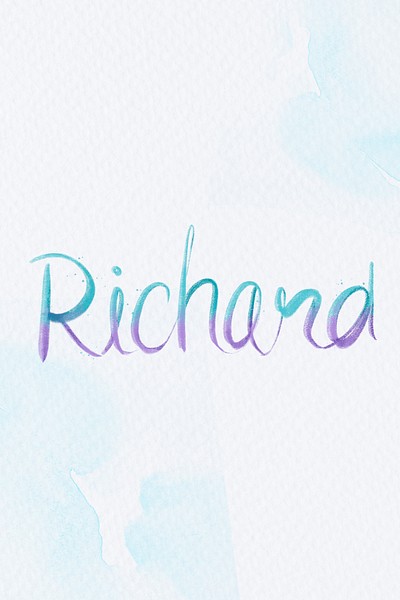 Richard name psd hand lettering | Free PSD - rawpixel