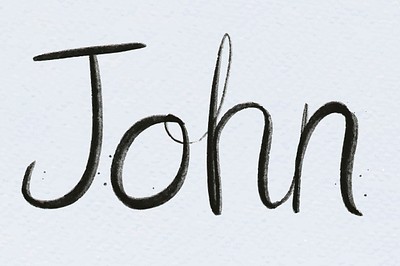 Hand drawn John font vector | Free Vector - rawpixel