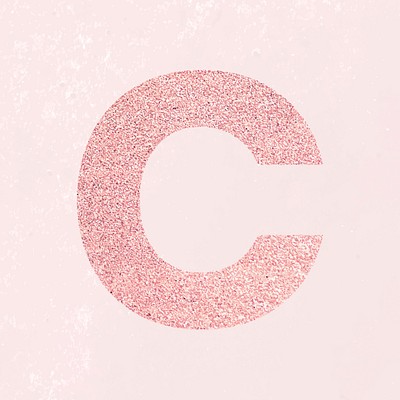 Glitter capital letter C sticker | Premium Vector - rawpixel