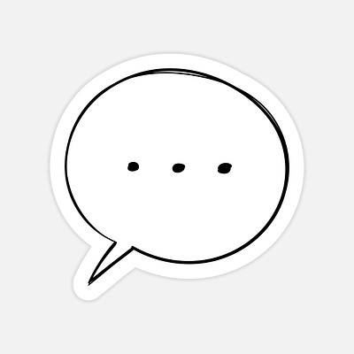 Black and white speech bubble | Premium Vector - rawpixel