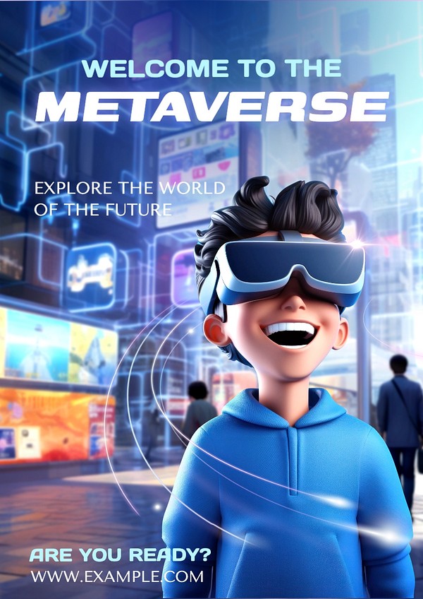 Metaverse poster template | Premium Editable Template - rawpixel