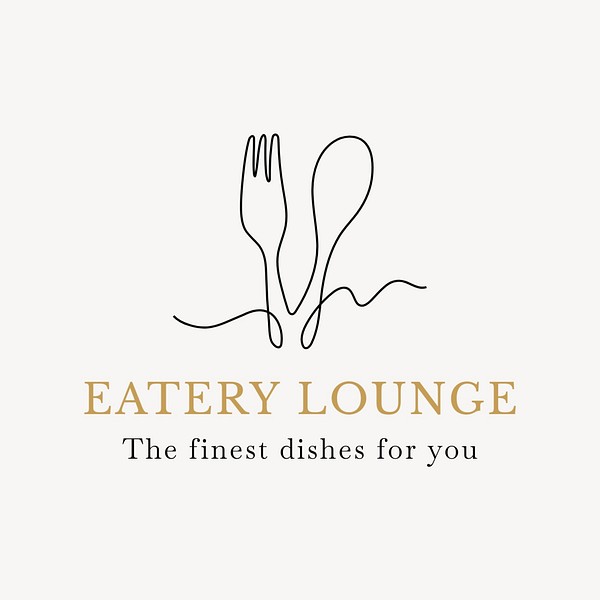 Eatery lounge logo template, editable | Free Logo Maker - rawpixel