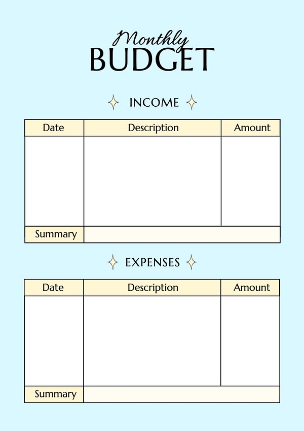 Monthly budget template | Premium Editable Template - rawpixel