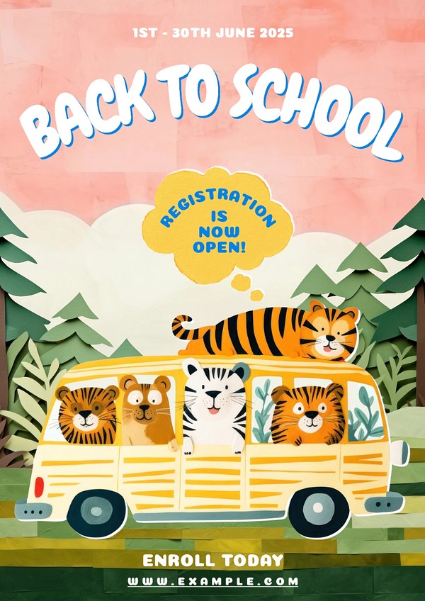 School registration poster template and | Premium Editable Template ...