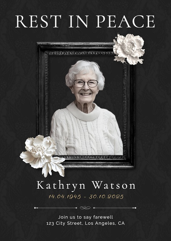 Rest in peace poster template | Premium Editable Template - rawpixel