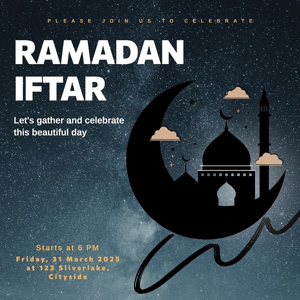 Ramadan iftar Instagram post template | Premium Editable Template ...