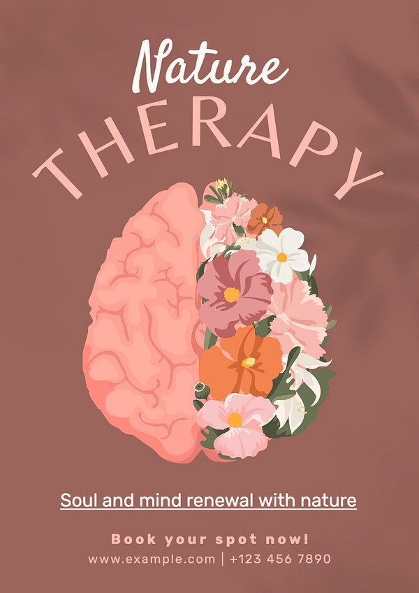 Nature therapy poster template | Premium Editable Template - rawpixel