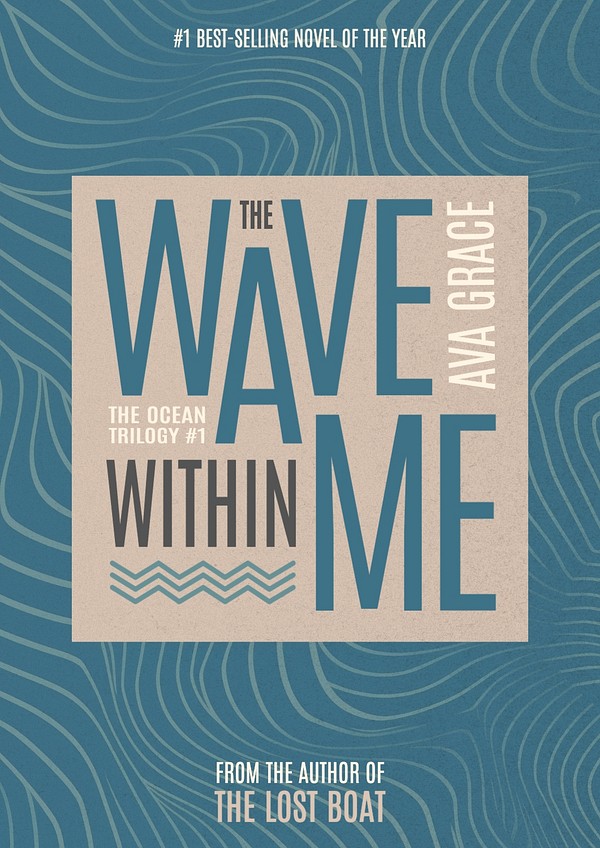 Wave within me book cover | Premium Editable Template - rawpixel