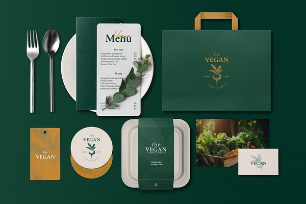 Food business branding mockup, editable | Premium Scene Creator - rawpixel