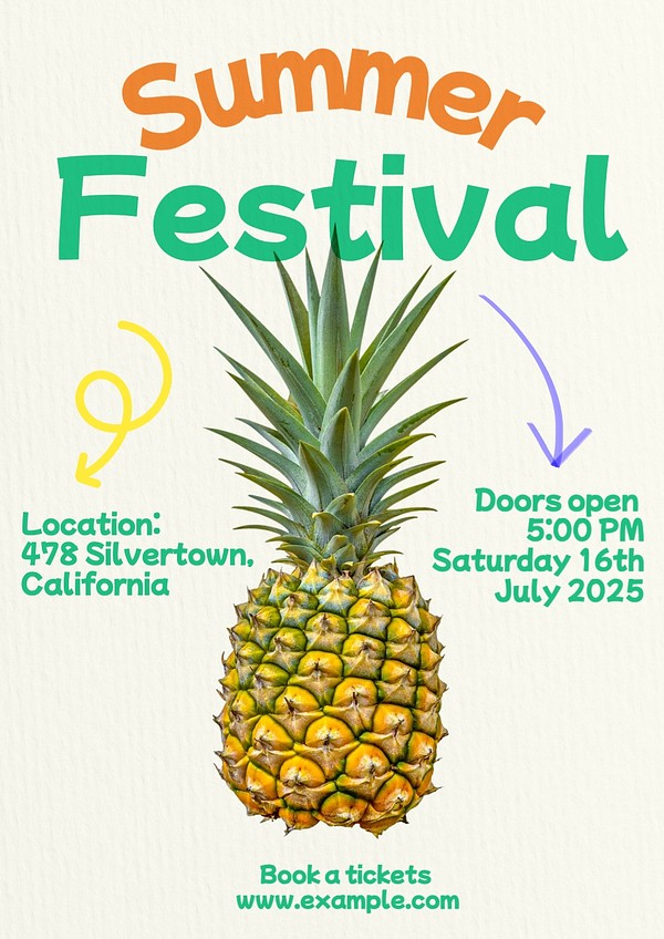 Summer festival & event poster | Premium Editable Template - rawpixel
