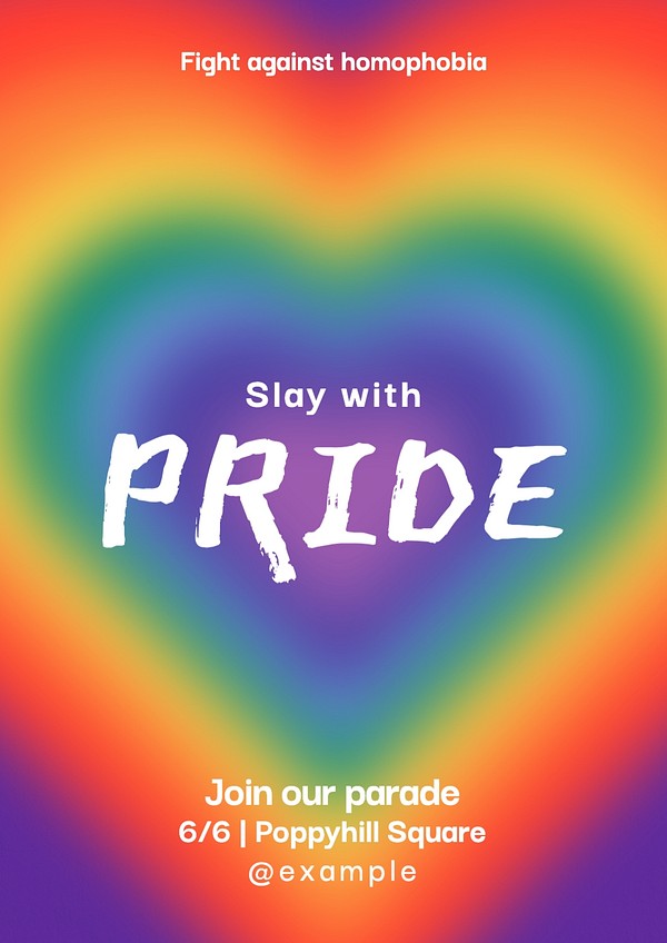 Pride parade poster template | Free Editable Template - rawpixel