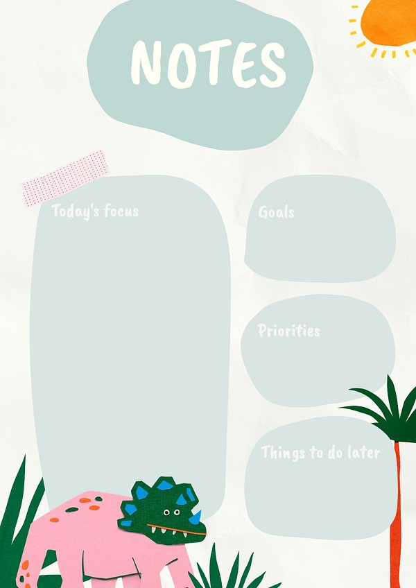 Notes planner template | Premium Editable Template - rawpixel