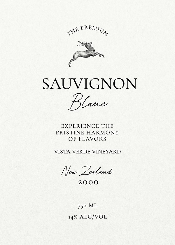 Sauvignon blanc label template | Premium Editable Template - rawpixel