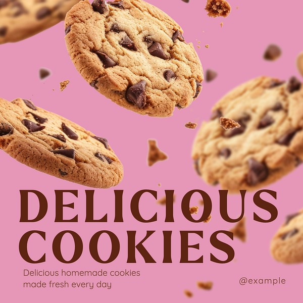 Delicious cookies Instagram post template, | Premium Editable Template - rawpixel
