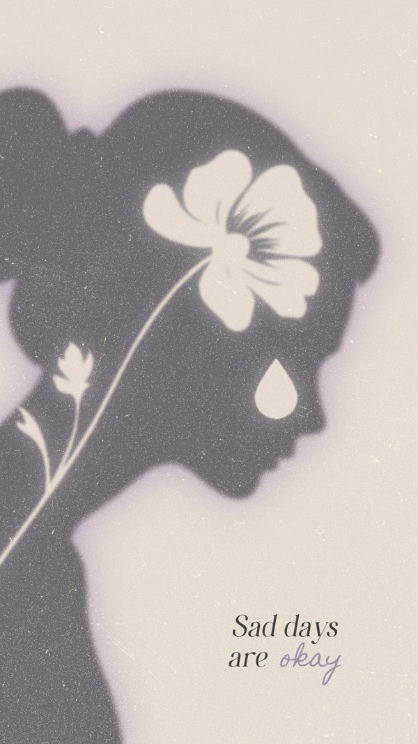 Sad day ok mobile wallpaper | Free Editable Template - rawpixel