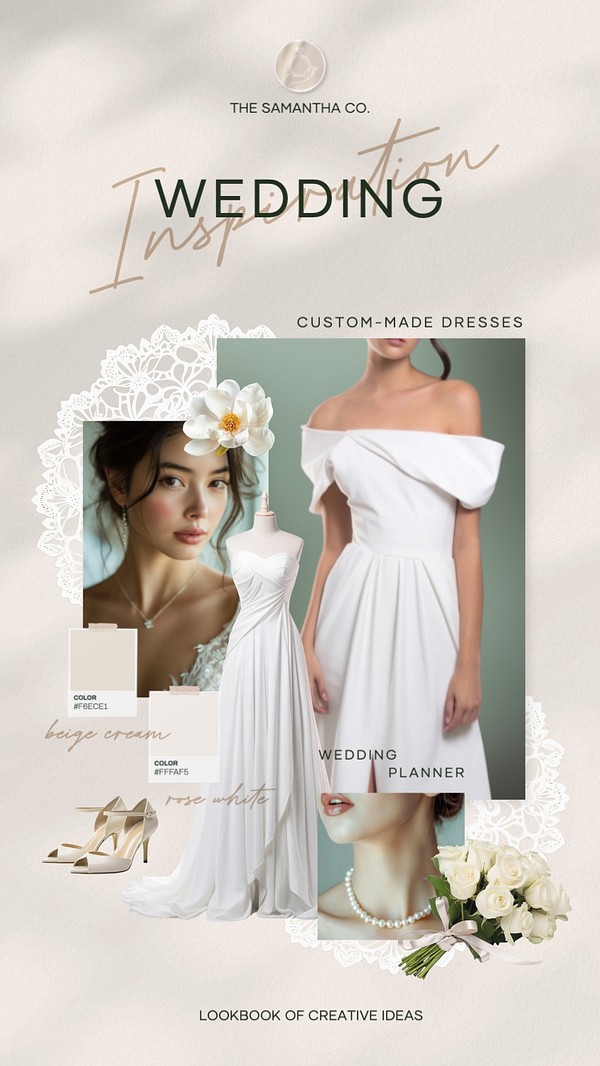 Aesthetic wedding mood board mockup | Premium Moodboard Maker - rawpixel