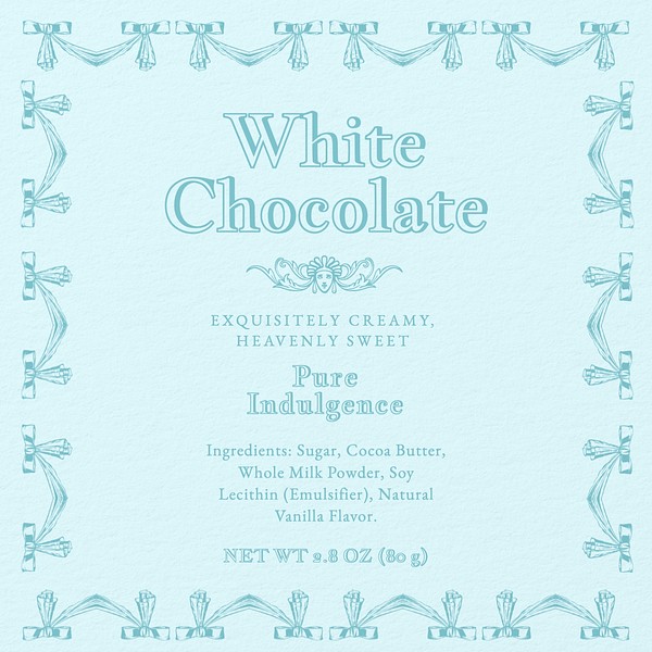 White chocolate label template, editable | Premium Editable Template ...