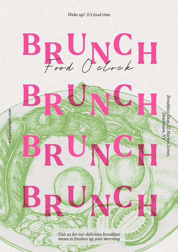 Food & breakfast time poster | Premium Editable Template - rawpixel
