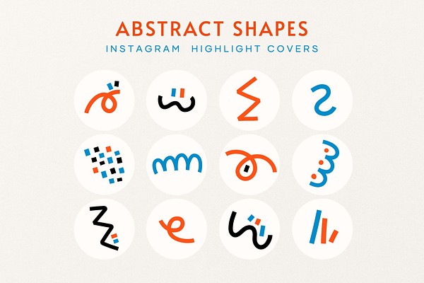 Squiggle Instagram story highlight cover | Free Editable Design - rawpixel