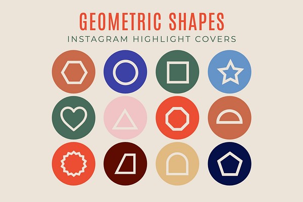Geometric shape Instagram story highlight | Free Editable Design - rawpixel