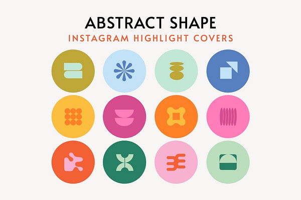 Abstract shape Instagram story highlight | Free Editable Design - rawpixel