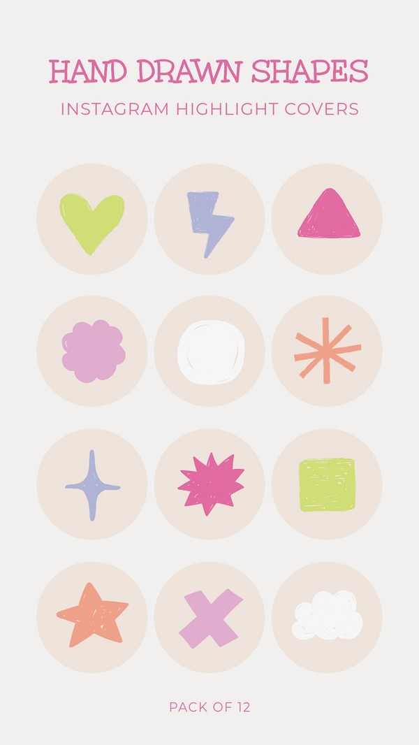 Hand drawn shape Instagram story | Free Editable Template - rawpixel