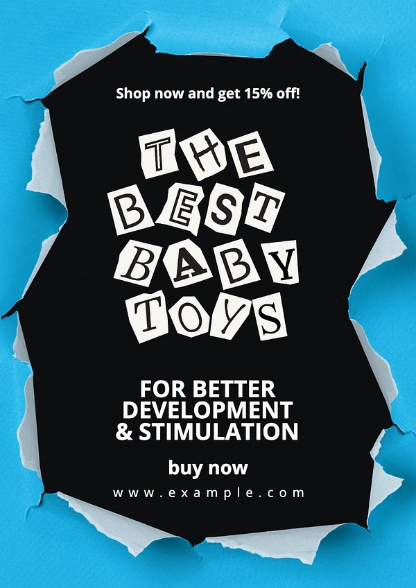Baby toys poster template | Premium Editable Template - rawpixel