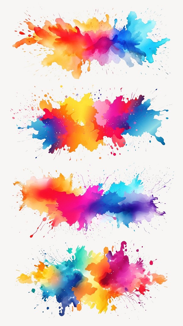 Watercolor splash isolated element set | Premium Editable Design - rawpixel