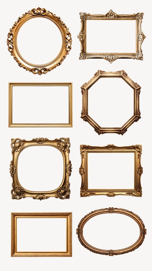 Vintage picture frame element set | Premium Editable Design - rawpixel