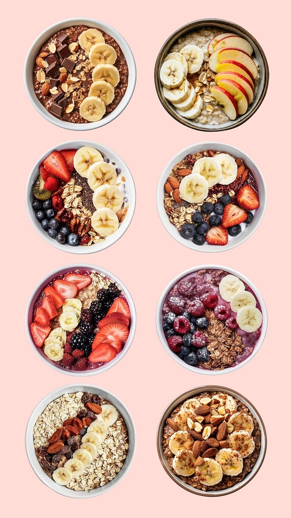 Acai bowl aerial view set, | Premium Editable Design - rawpixel
