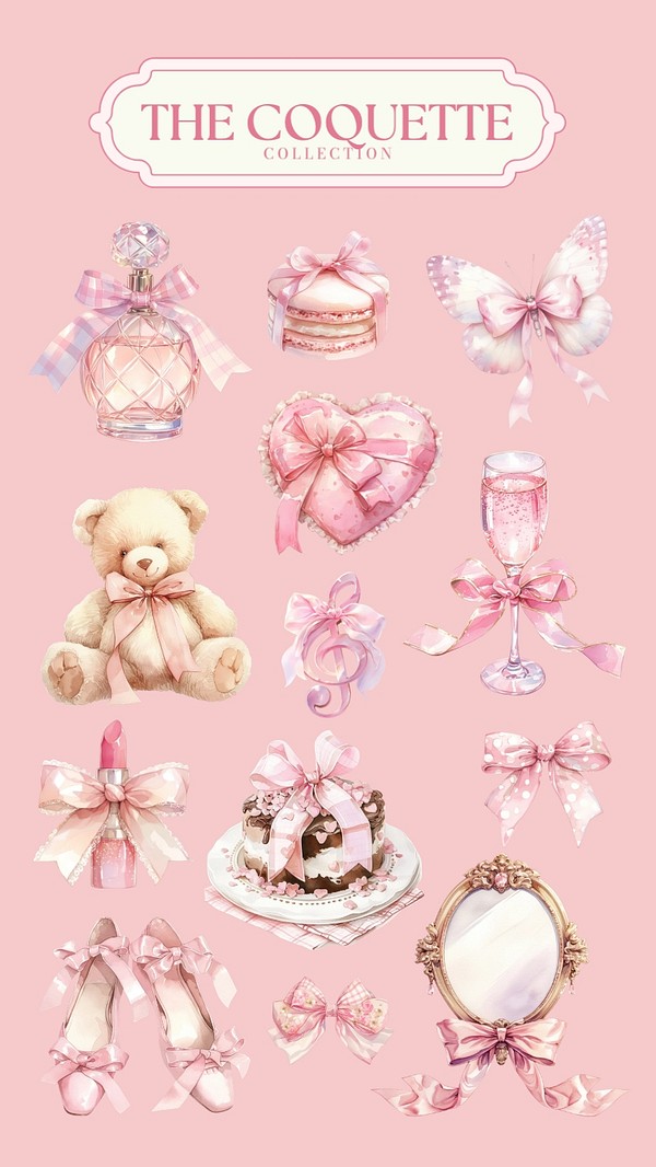 Editable watercolor pink coquette design | Premium Editable Design ...