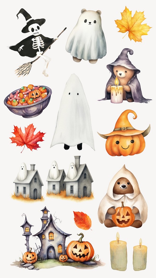 Editable watercolor Halloween design element | Premium Editable Design ...
