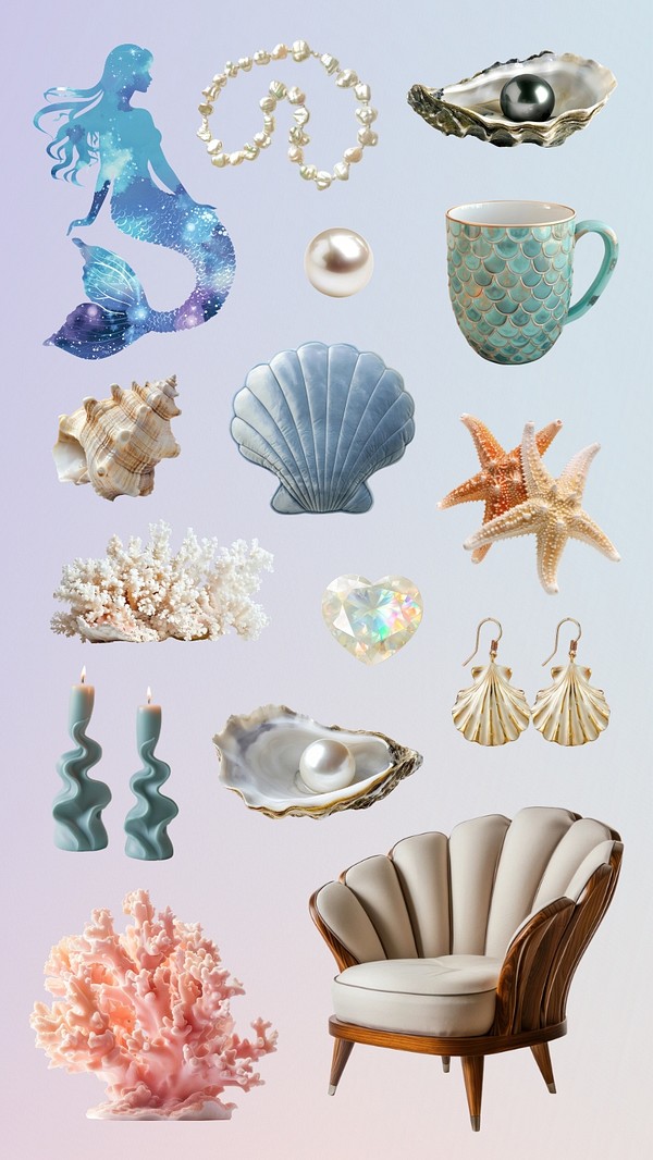 Editable mermaidcore design element set | Premium Editable Design ...
