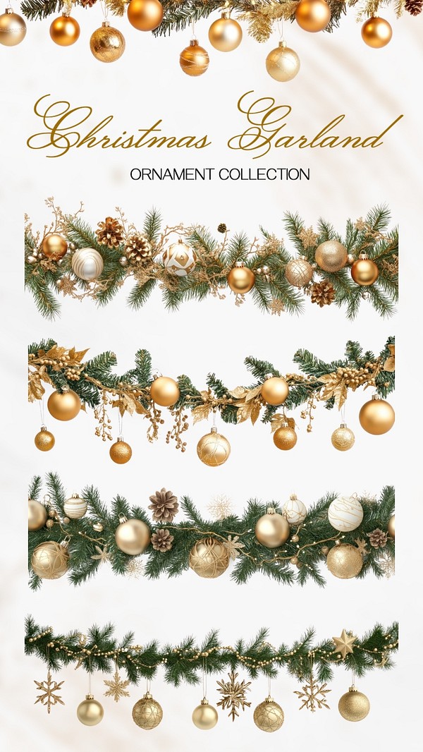 Editable Christmas garland ornament design | Premium Editable Design ...
