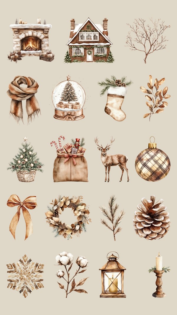 Editable cozy Christmas decorative design | Premium Editable Design ...