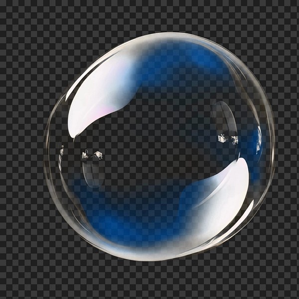 Transparent blue reflective sphere animation | Premium Transparent ...