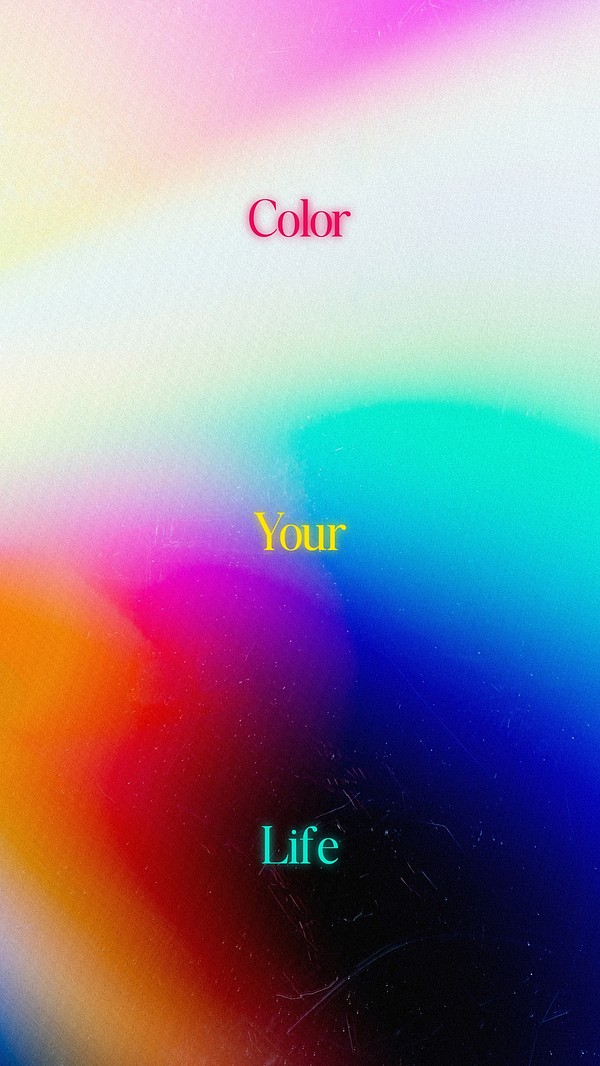 Color your life quote mobile | Free Photo - rawpixel