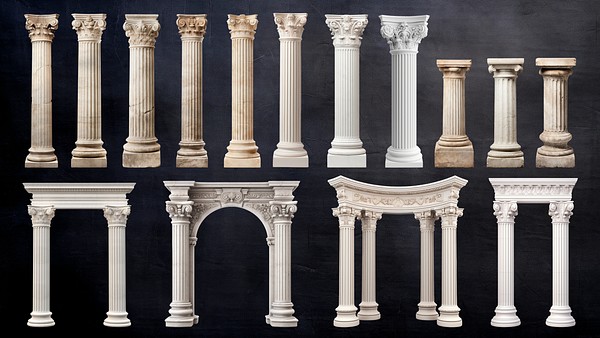 Column architecture element set | Premium Photo - rawpixel
